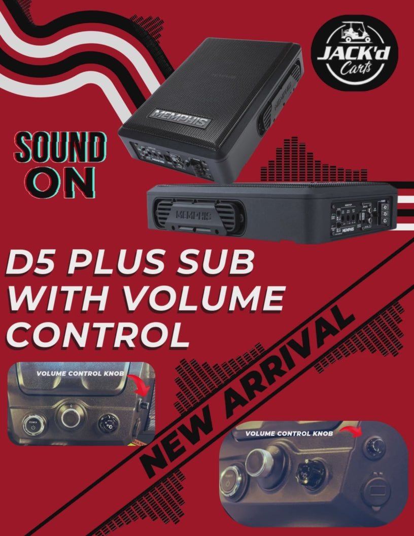 D5 Plus Subwoofer with Volume Control Add-On Kit – JACK'd Carts